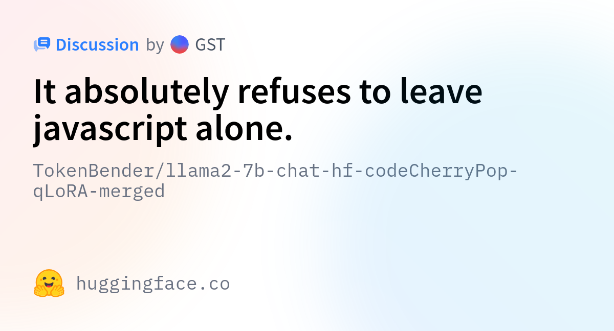 TokenBender/llama2-7b-chat-hf-codeCherryPop-qLoRA-merged · It ... TokenBender/llama2-7b-chat-hf-codeCherryPop-qLoRA-merged · It ...