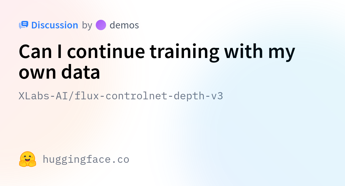 XLabs-AI/flux-controlnet-depth-v3 · Can I continue training with my own ... XLabs-AI/flux-controlnet-depth-v3 · Can I continue training with my own ...