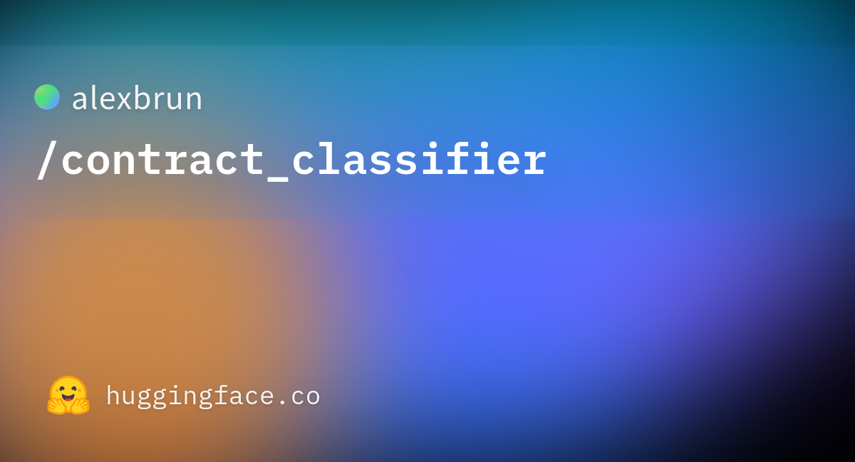 alexbrun/contract_classifier · Hugging Face alexbrun/contract_classifier · Hugging Face
