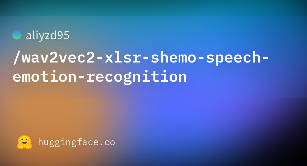 aliyzd95/wav2vec2-xlsr-shemo-speech-emotion-recognition · Hugging Face aliyzd95/wav2vec2-xlsr-shemo-speech-emotion-recognition · Hugging Face