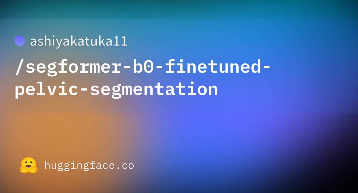 ashiyakatuka11/segformer-b0-finetuned-pelvic-segmentation · Hugging Face ashiyakatuka11/segformer-b0-finetuned-pelvic-segmentation · Hugging Face