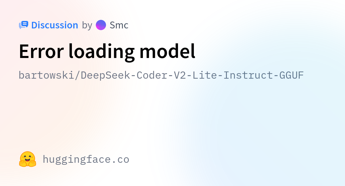 bartowski/DeepSeek-Coder-V2-Lite-Instruct-GGUF · Error loading model bartowski/DeepSeek-Coder-V2-Lite-Instruct-GGUF · Error loading model