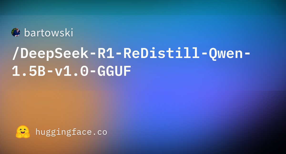 Commits · bartowski/DeepSeek-R1-ReDistill-Qwen-1.5B-v1.0-GGUF Commits · bartowski/DeepSeek-R1-ReDistill-Qwen-1.5B-v1.0-GGUF