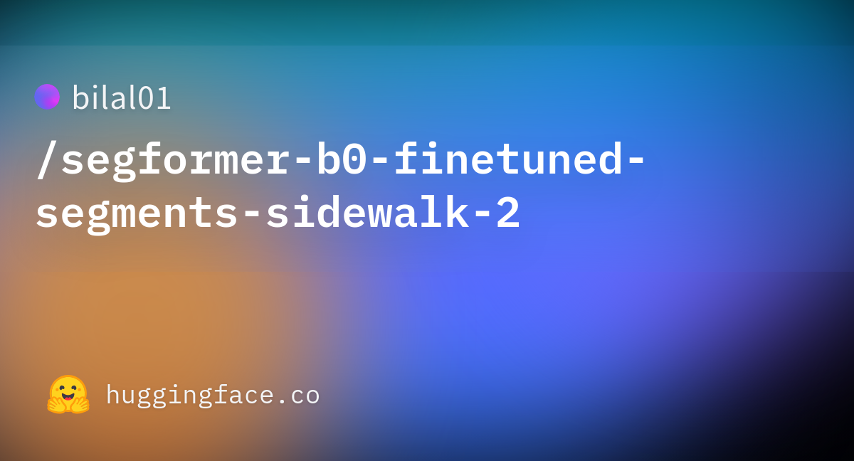 bilal01/segformer-b0-finetuned-segments-sidewalk-2 at main bilal01/segformer-b0-finetuned-segments-sidewalk-2 at main