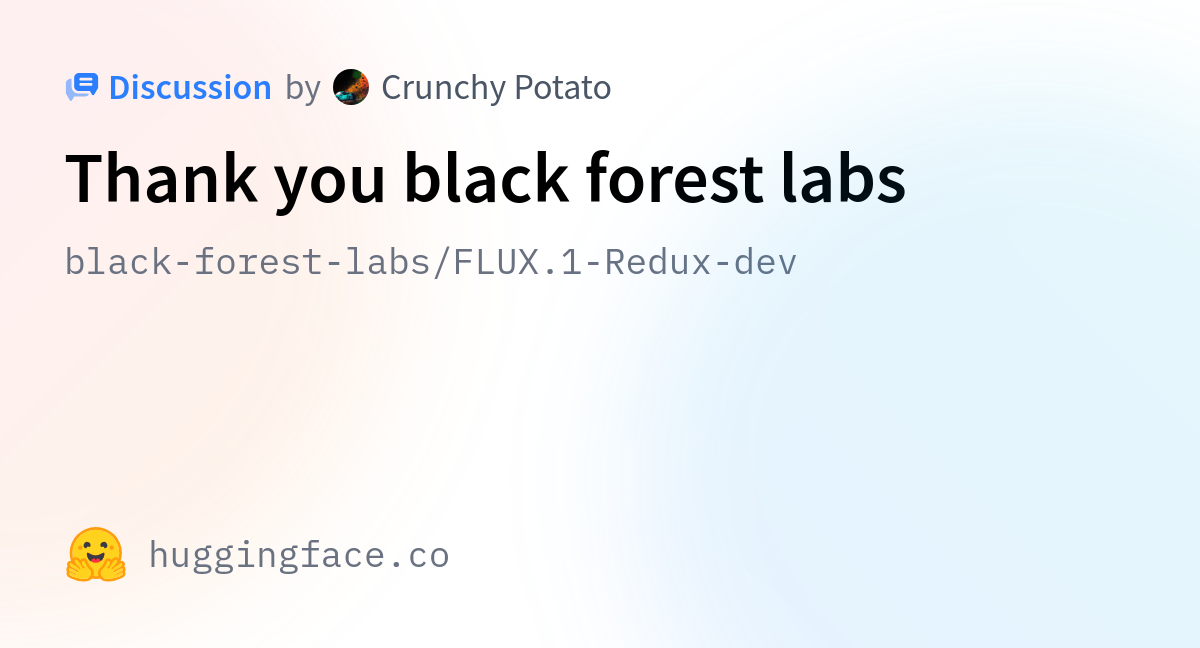 black-forest-labs/FLUX.1-Redux-dev · Thank you black forest labs black-forest-labs/FLUX.1-Redux-dev · Thank you black forest labs