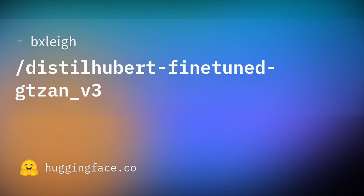 bxleigh/distilhubert-finetuned-gtzan_v3 · Hugging Face bxleigh/distilhubert-finetuned-gtzan_v3 · Hugging Face