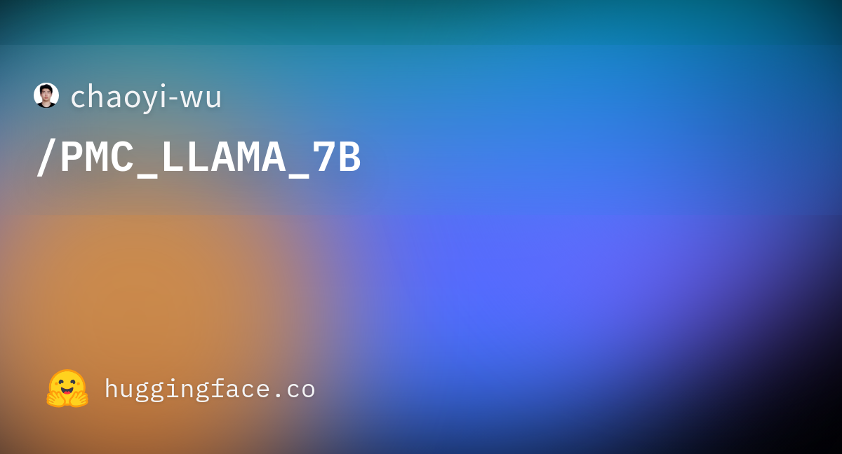 chaoyi-wu/PMC_LLAMA_7B · Hugging Face chaoyi-wu/PMC_LLAMA_7B · Hugging Face