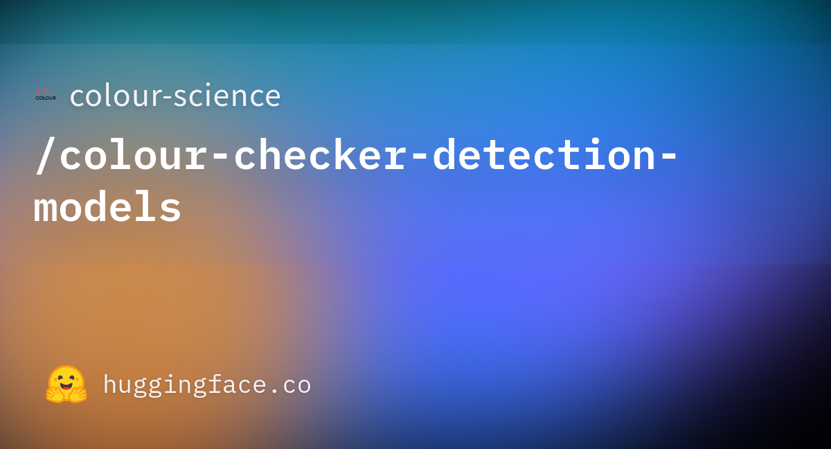 Colour Science Colour Checker Detection Models · Hugging Face