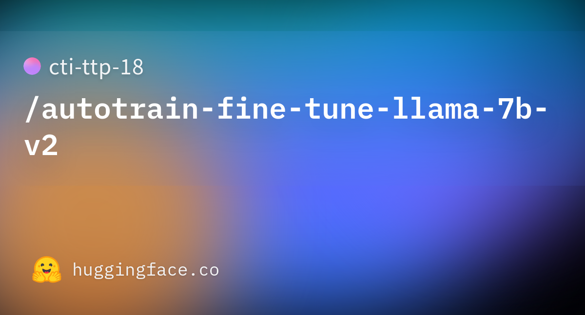 cti-ttp-18/autotrain-fine-tune-llama-7b-v2 · Training metrics cti-ttp-18/autotrain-fine-tune-llama-7b-v2 · Training metrics