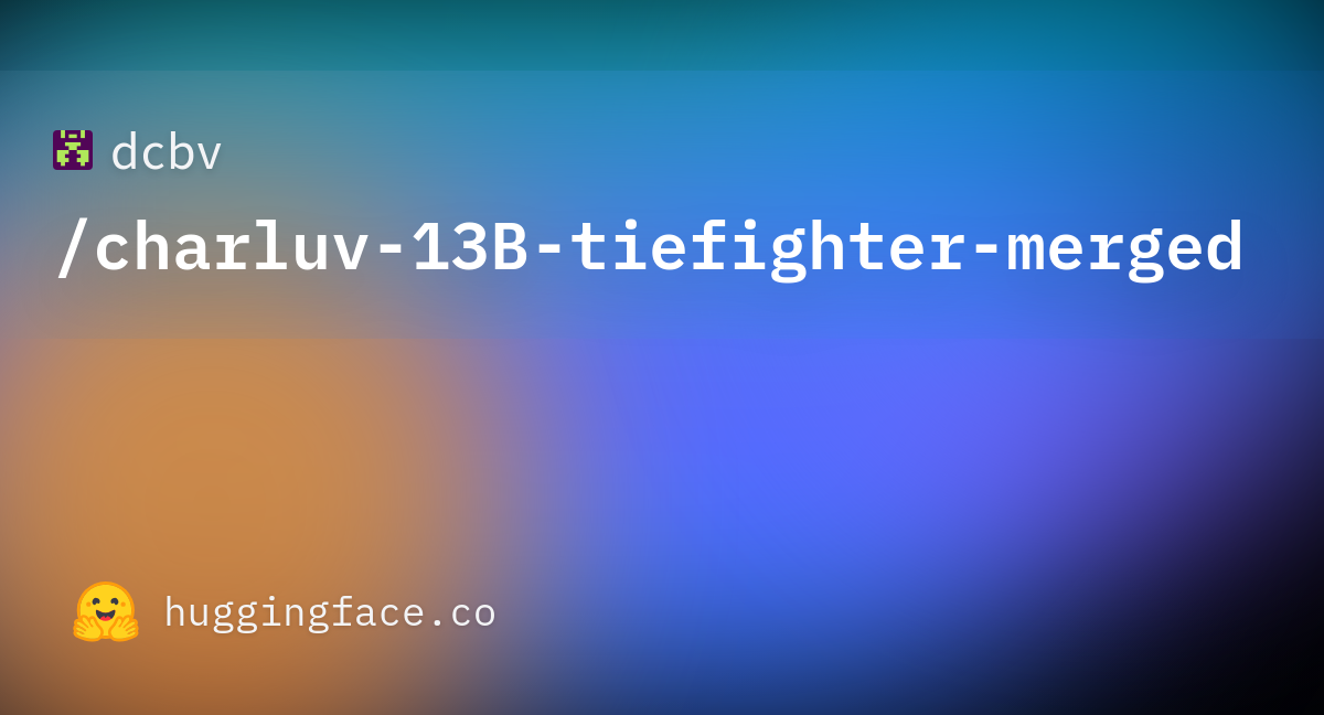 dcbv/charluv-13B-tiefighter-merged · Hugging Face dcbv/charluv-13B-tiefighter-merged · Hugging Face