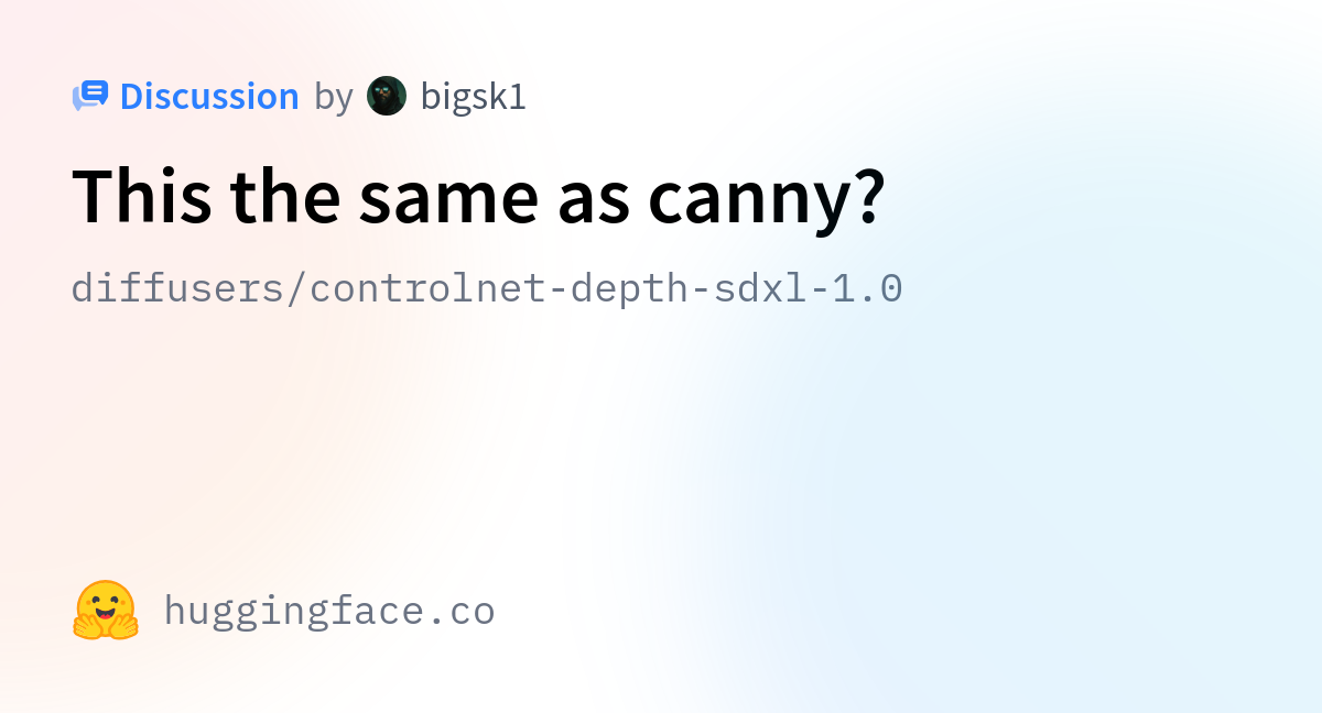 Diffusers Controlnet Depth Sdxl 1 0 · This The Same As Canny