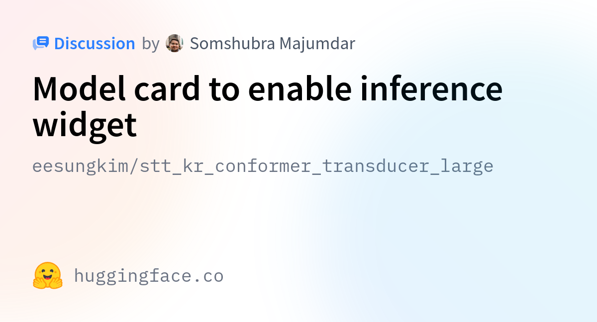 eesungkim/stt_kr_conformer_transducer_large · Model card to enable ... eesungkim/stt_kr_conformer_transducer_large · Model card to enable ...