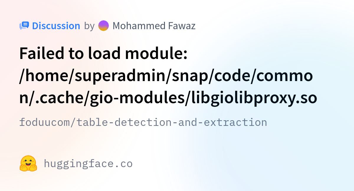 Foduucom Table Detection And Extraction · Failed To Load Module Home Superadmin Snap Code