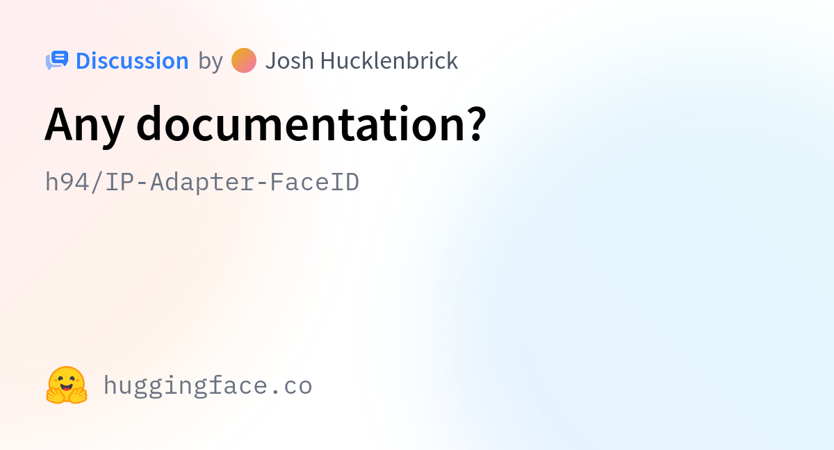 h94/IP-Adapter-FaceID · Any documentation? h94/IP-Adapter-FaceID · Any documentation?