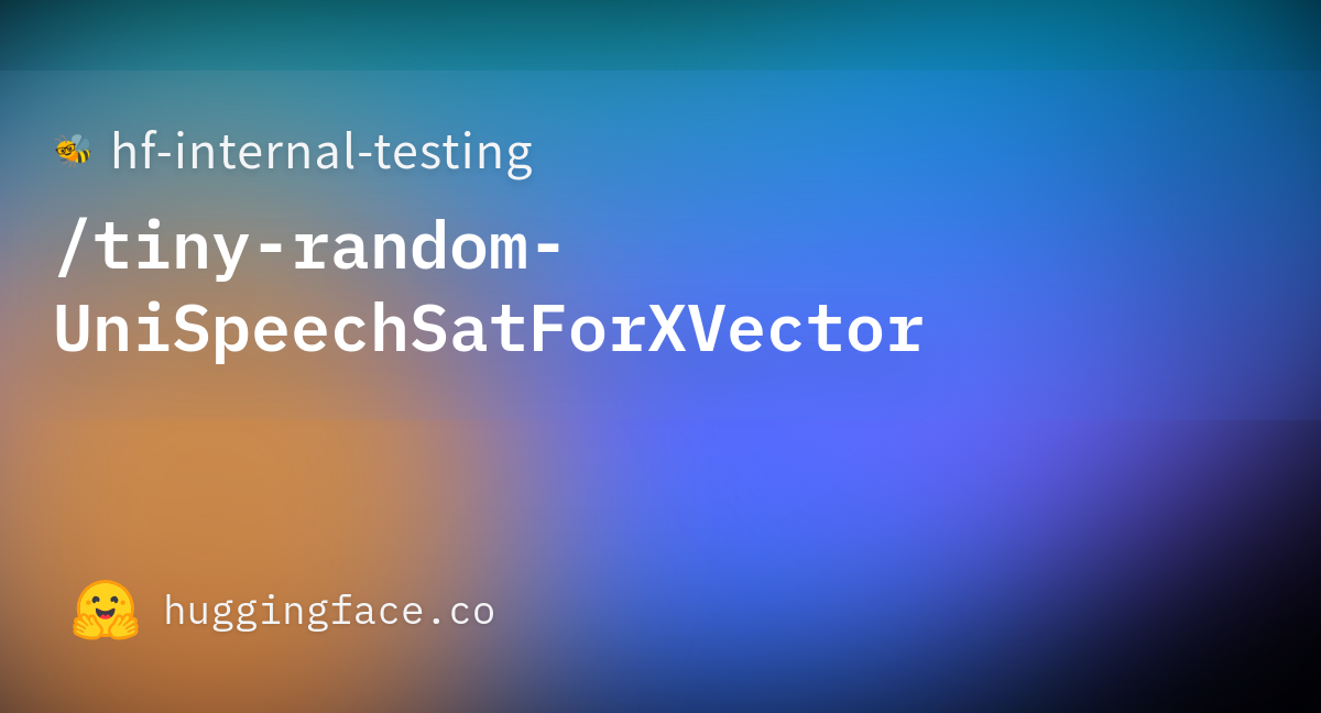 Hf Internal Testing Tiny Random Unispeechsatforxvector · Hugging Face