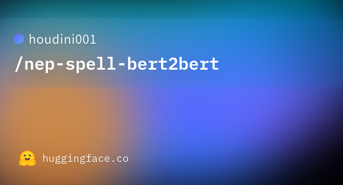 houdini001/nep-spell-bert2bert · Hugging Face houdini001/nep-spell-bert2bert · Hugging Face