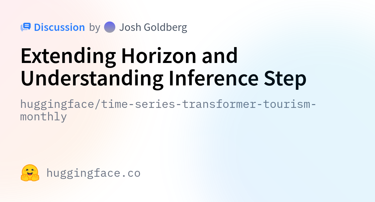 huggingface/time-series-transformer-tourism-monthly · Extending Horizon ... huggingface/time-series-transformer-tourism-monthly · Extending Horizon ...