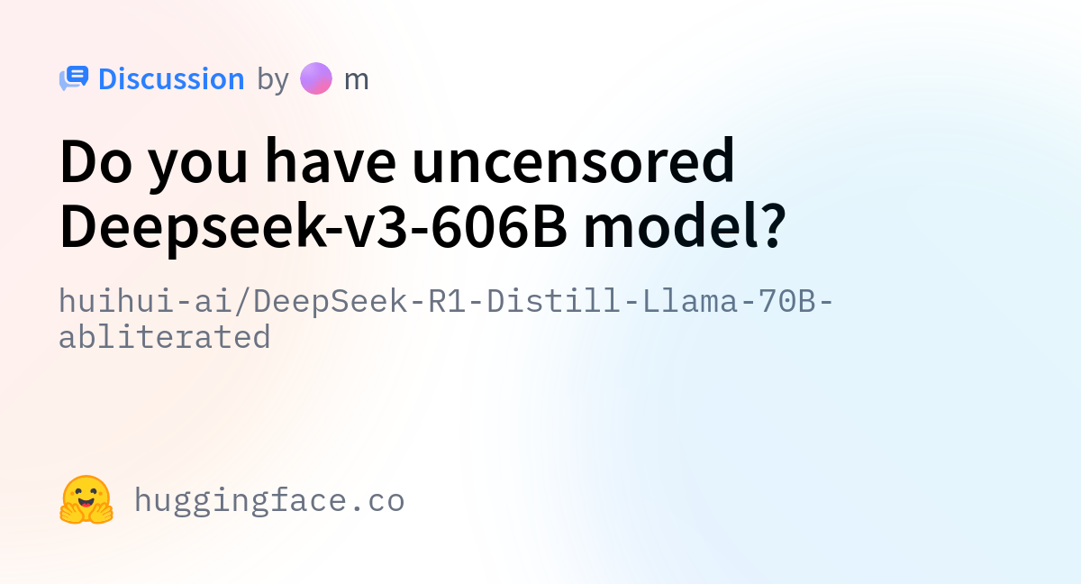 huihui-ai/DeepSeek-R1-Distill-Llama-70B-abliterated · Do you have ... huihui-ai/DeepSeek-R1-Distill-Llama-70B-abliterated · Do you have ...