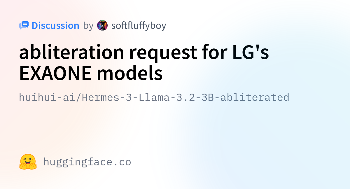 huihui-ai/Hermes-3-Llama-3.2-3B-abliterated · abliteration request for ... huihui-ai/Hermes-3-Llama-3.2-3B-abliterated · abliteration request for ...