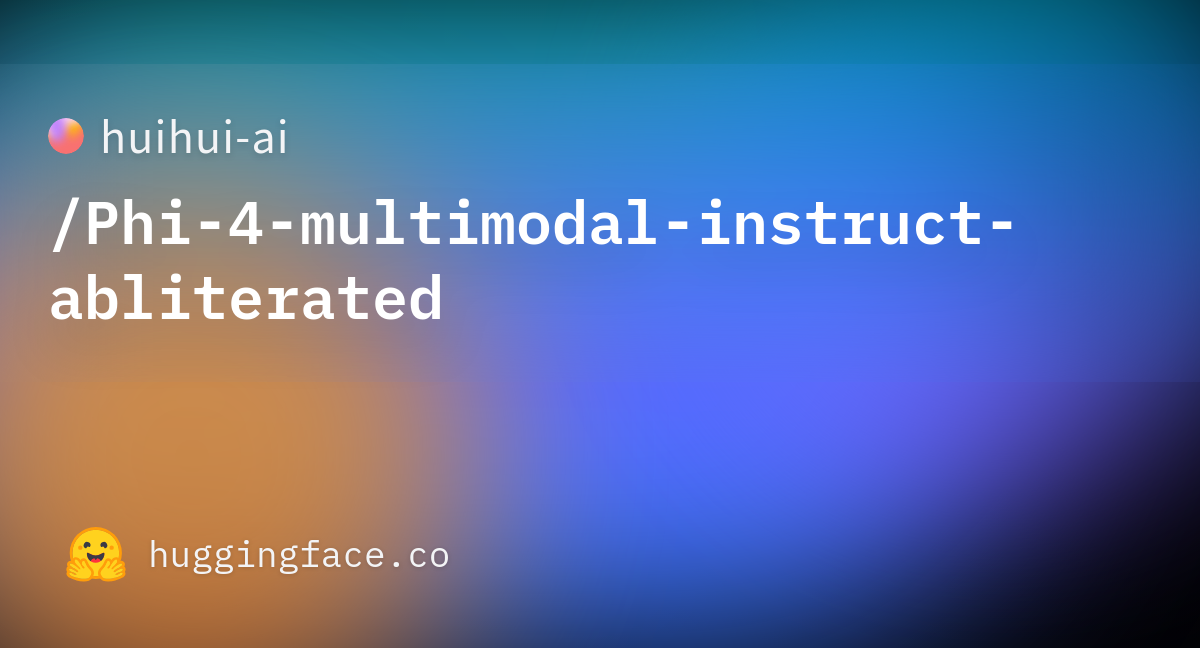 huihui-ai/Phi-4-multimodal-instruct-abliterated · Discussions huihui-ai/Phi-4-multimodal-instruct-abliterated · Discussions