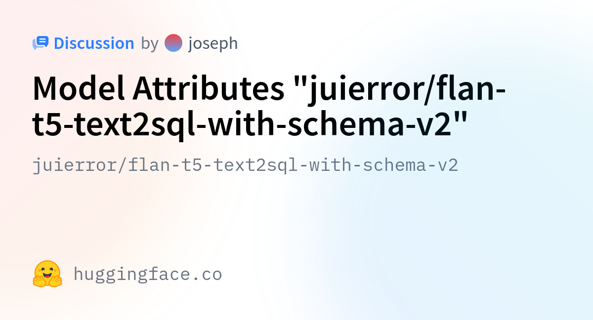 Juierror Flan T5 Text2sql With Schema V2 · Model Attributes Juierror Flan T5 Text2sql With