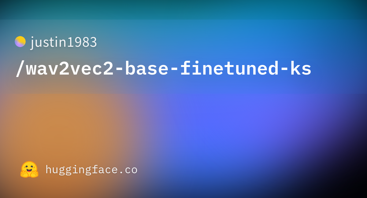 justin1983/wav2vec2-base-finetuned-ks · Hugging Face justin1983/wav2vec2-base-finetuned-ks · Hugging Face