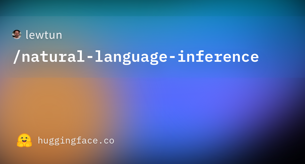 lewtun/natural-language-inference at main lewtun/natural-language-inference at main