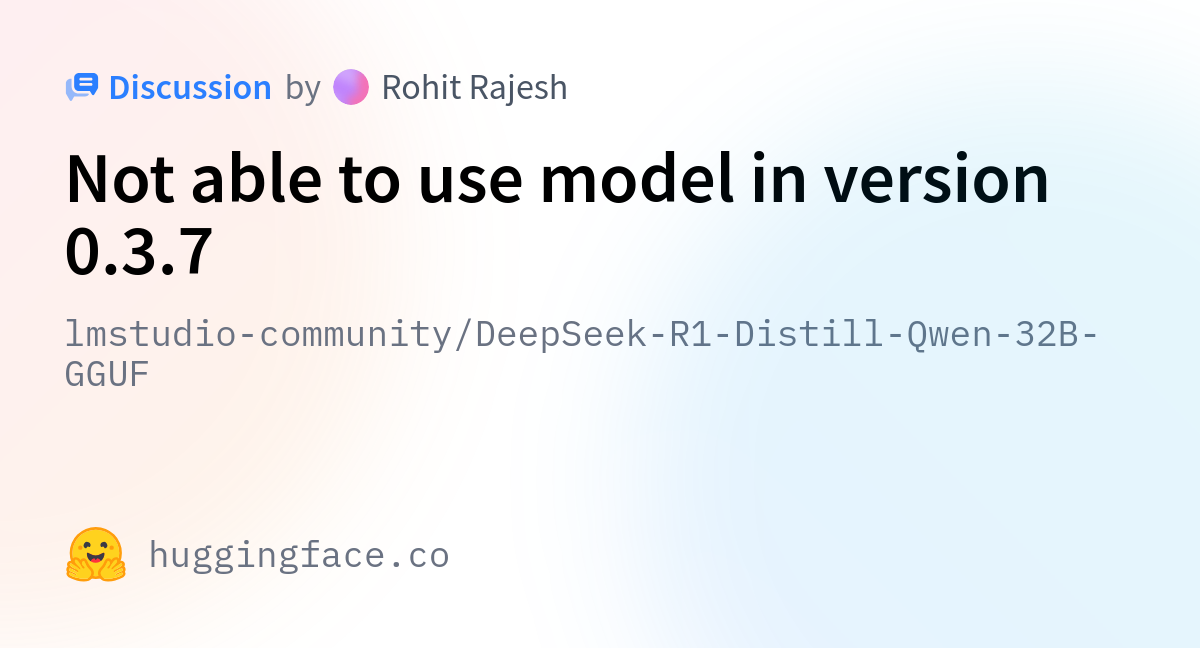 lmstudio-community/DeepSeek-R1-Distill-Qwen-32B-GGUF · Not able to use ... lmstudio-community/DeepSeek-R1-Distill-Qwen-32B-GGUF · Not able to use ...