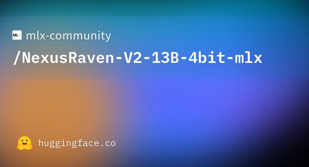mlx-community/NexusRaven-V2-13B-4bit-mlx at main mlx-community/NexusRaven-V2-13B-4bit-mlx at main