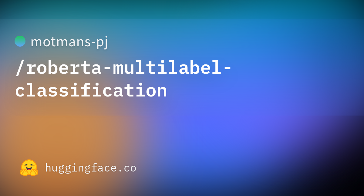 Motmans Pjroberta Multilabel Classification At Main