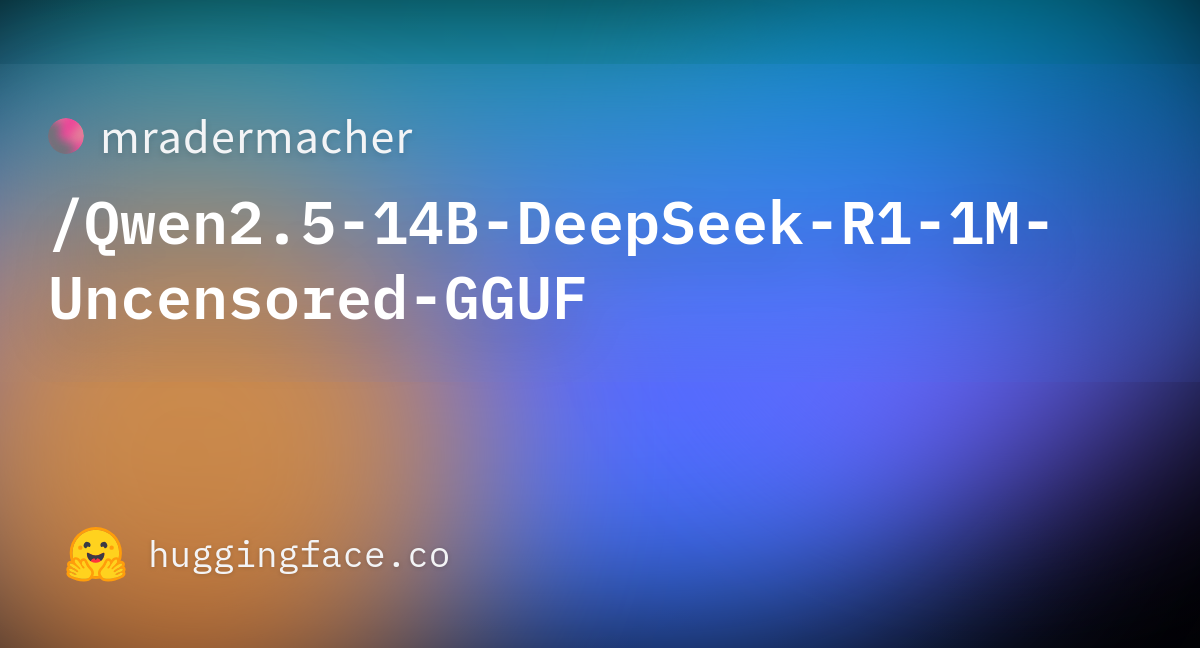 Commits · mradermacher/Qwen2.5-14B-DeepSeek-R1-1M-Uncensored-GGUF Commits · mradermacher/Qwen2.5-14B-DeepSeek-R1-1M-Uncensored-GGUF