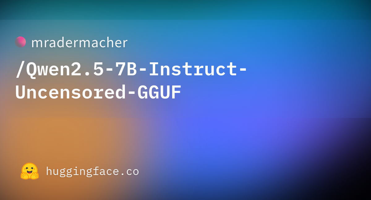 mradermacher/Qwen2.5-7B-Instruct-Uncensored-GGUF at main mradermacher/Qwen2.5-7B-Instruct-Uncensored-GGUF at main