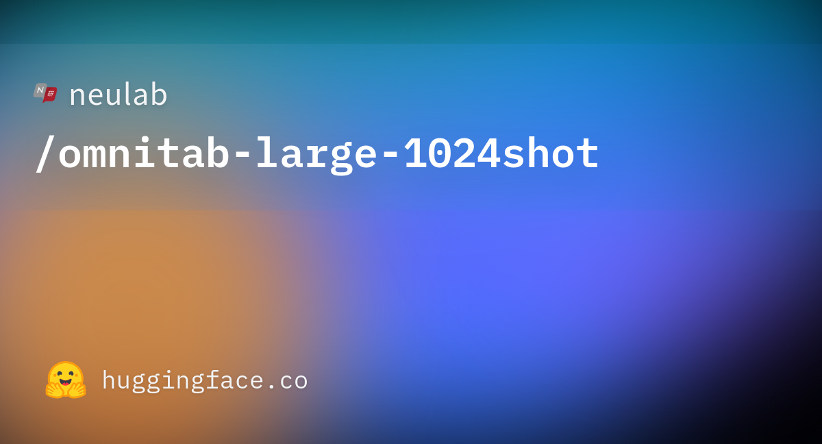 neulab/omnitab-large-1024shot · Hugging Face neulab/omnitab-large-1024shot · Hugging Face