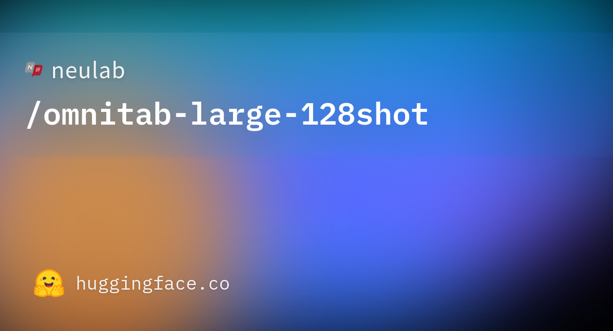 neulab/omnitab-large-128shot · Hugging Face neulab/omnitab-large-128shot · Hugging Face