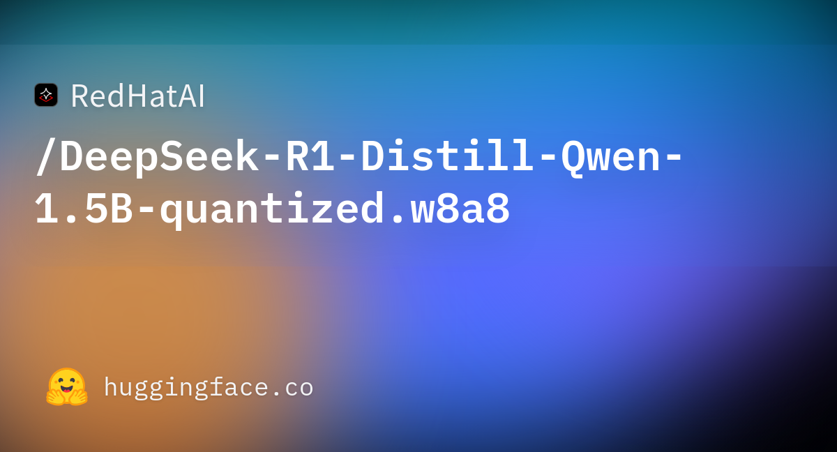 Commits · neuralmagic/DeepSeek-R1-Distill-Qwen-1.5B-quantized.w8a8 Commits · neuralmagic/DeepSeek-R1-Distill-Qwen-1.5B-quantized.w8a8
