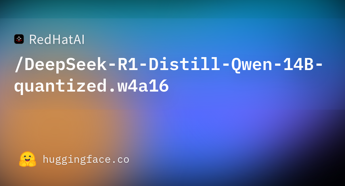 neuralmagic/DeepSeek-R1-Distill-Qwen-14B-quantized.w4a16 at main neuralmagic/DeepSeek-R1-Distill-Qwen-14B-quantized.w4a16 at main