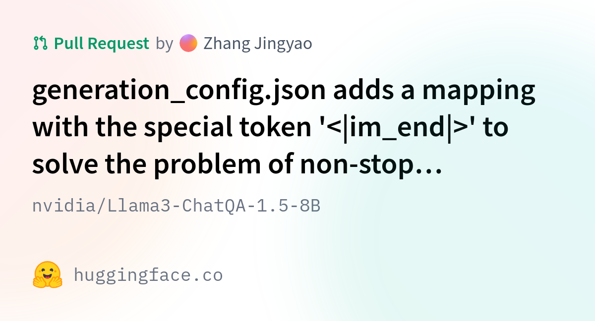 nvidia/Llama3-ChatQA-1.5-8B · generation_config.json adds a mapping ... nvidia/Llama3-ChatQA-1.5-8B · generation_config.json adds a mapping ...