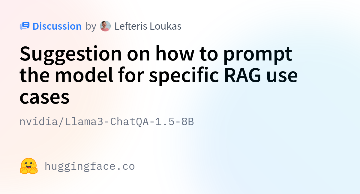 nvidia/Llama3-ChatQA-1.5-8B · Suggestion on how to prompt the model for ... nvidia/Llama3-ChatQA-1.5-8B · Suggestion on how to prompt the model for ...