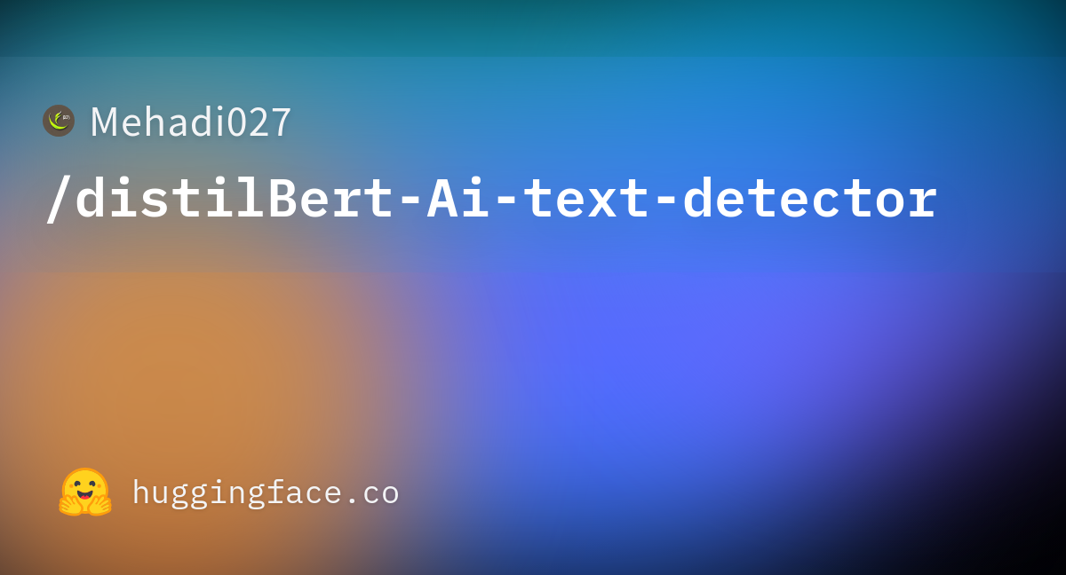 Optical908 Distilbert Ai Text Detector · Hugging Face