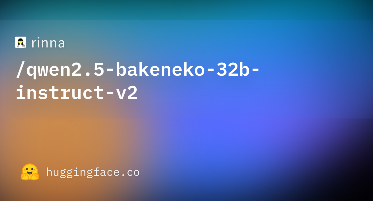 config.json · rinna/qwen2.5-bakeneko-32b-instruct-v2 at main config.json · rinna/qwen2.5-bakeneko-32b-instruct-v2 at main