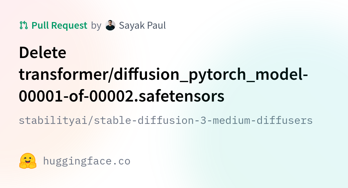 stabilityai/stable-diffusion-3-medium-diffusers · Delete transformer ... stabilityai/stable-diffusion-3-medium-diffusers · Delete transformer ...
