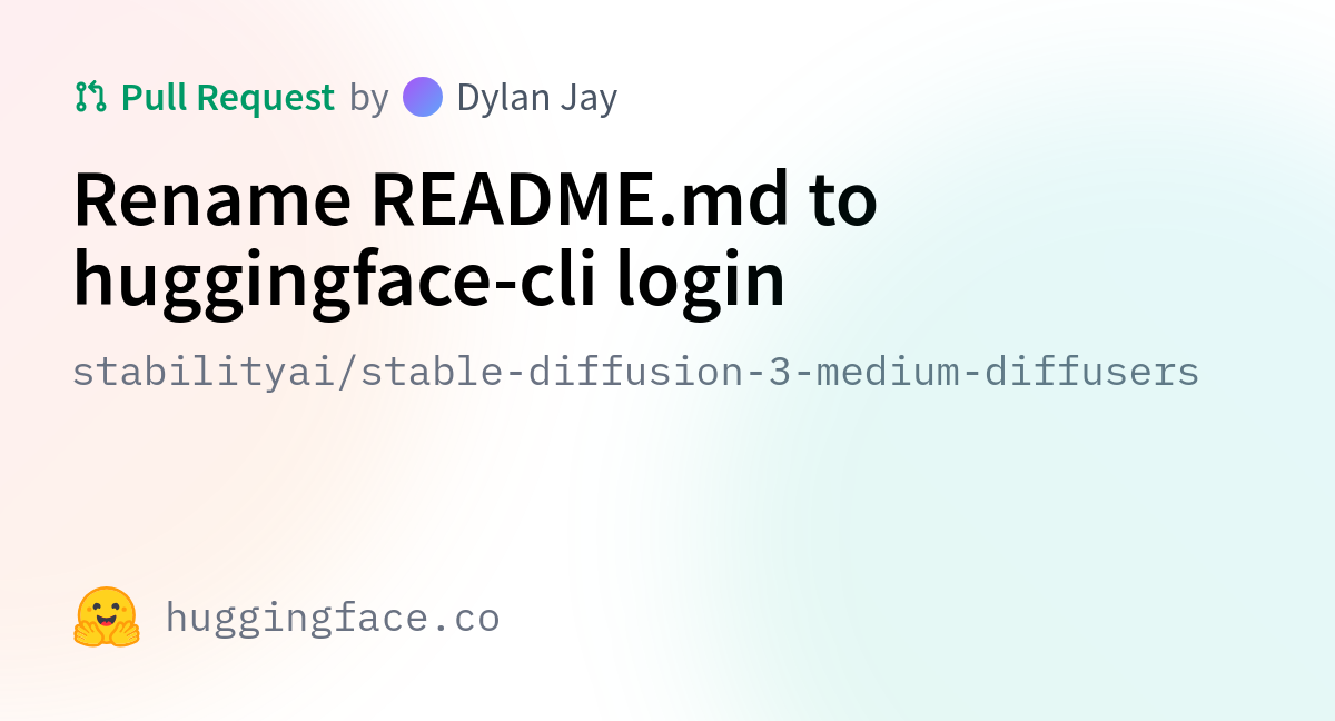 stabilityai/stable-diffusion-3-medium-diffusers · Rename README.md to ... stabilityai/stable-diffusion-3-medium-diffusers · Rename README.md to ...