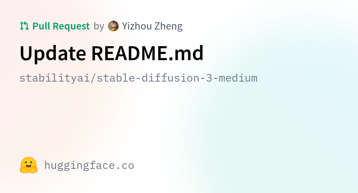 stabilityai/stable-diffusion-3-medium · Update README.md stabilityai/stable-diffusion-3-medium · Update README.md