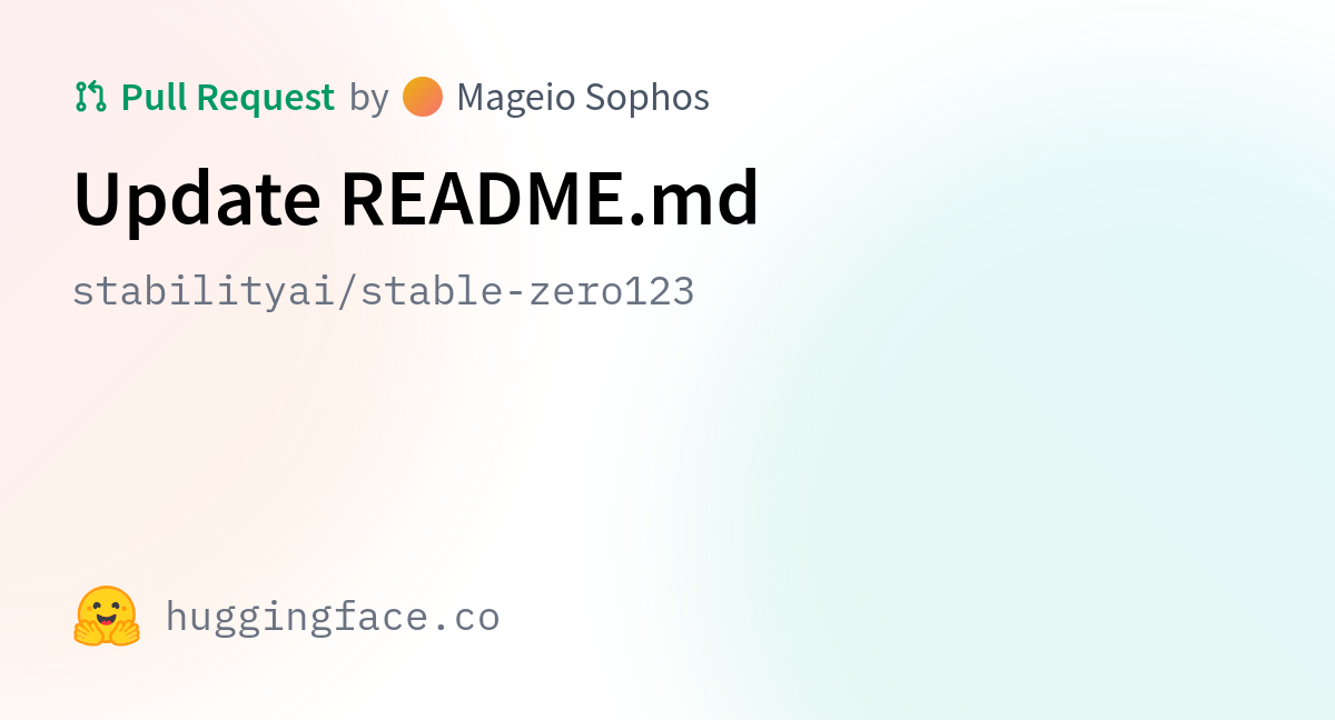 stabilityai/stable-zero123 · Update README.md stabilityai/stable-zero123 · Update README.md