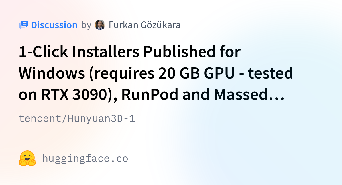 tencent/Hunyuan3D-1 · 1-Click Installers Published for Windows ... tencent/Hunyuan3D-1 · 1-Click Installers Published for Windows ...