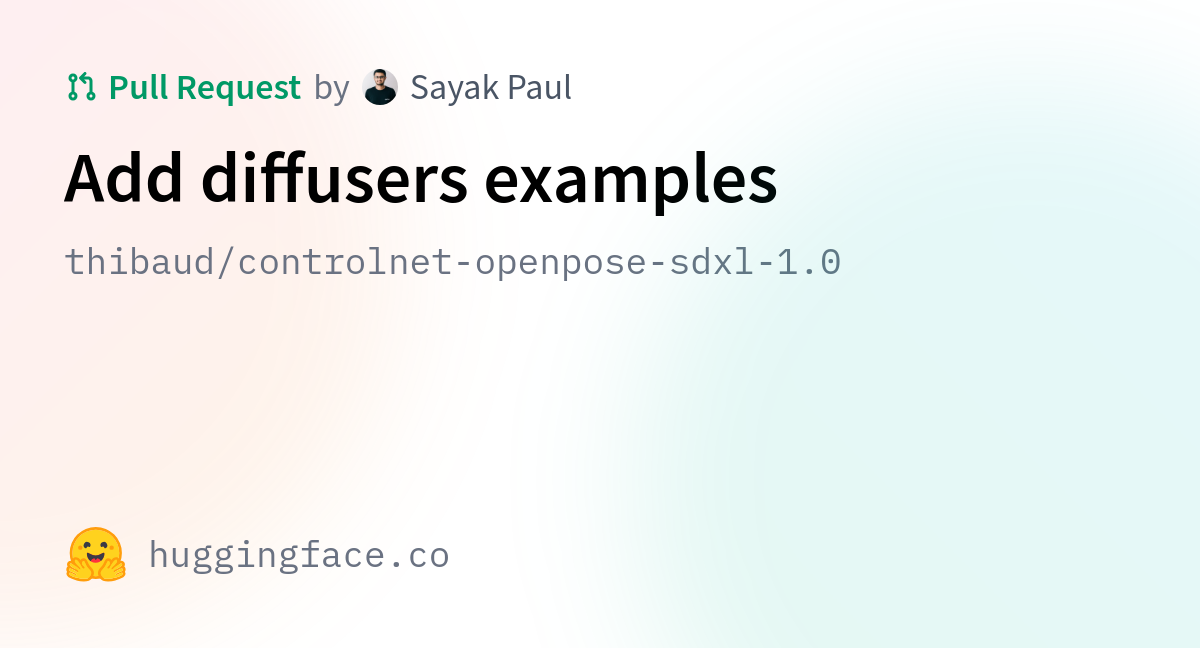 thibaud/controlnet-openpose-sdxl-1.0 · Add diffusers examples thibaud/controlnet-openpose-sdxl-1.0 · Add diffusers examples