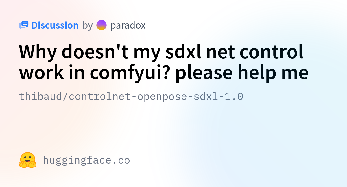 thibaud/controlnet-openpose-sdxl-1.0 · Why doesn't my sdxl net control ... thibaud/controlnet-openpose-sdxl-1.0 · Why doesn't my sdxl net control ...