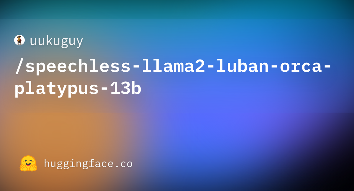 uukuguy/speechless-llama2-luban-orca-platypus-13b · Hugging Face uukuguy/speechless-llama2-luban-orca-platypus-13b · Hugging Face