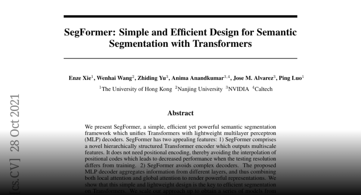 Paper Page Segformer Simple And Efficient Design For Semantic Segmentation With Transformers 7771