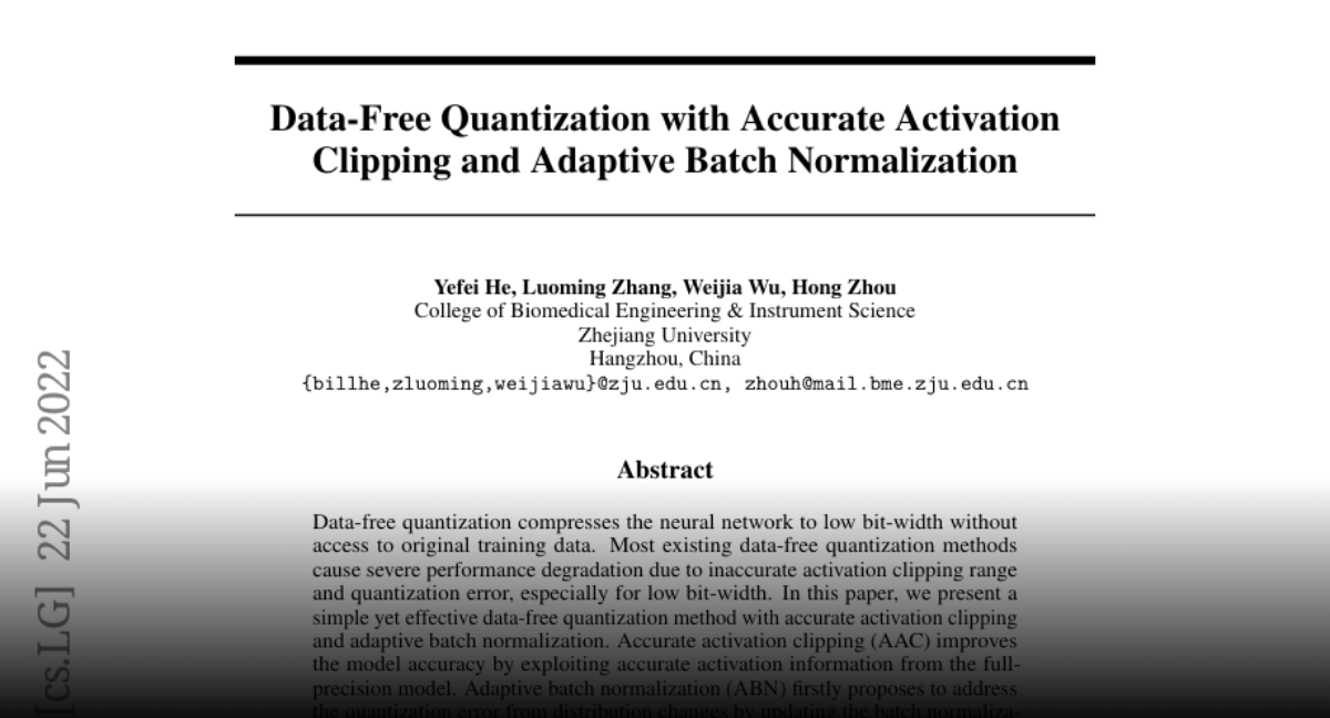Paper Page Data Free Quantization With Accurate Activation Clipping And Adaptive Batch 7996